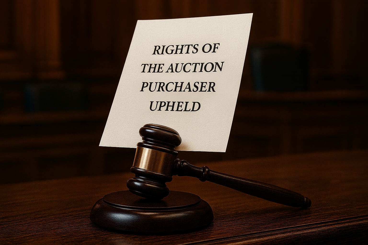 Auction Purchaser’s Rights Restored As Supreme Court Steps In Against ...