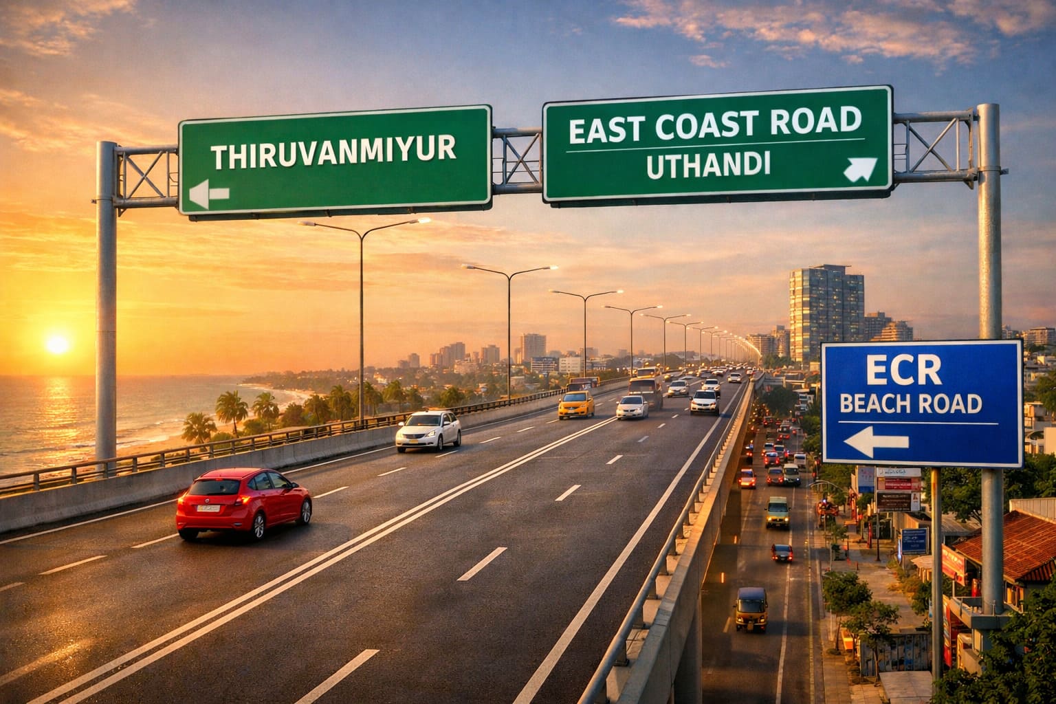 ₹2,163 Crore Elevated Corridor on Chennai ECR: KNR Constructions ...