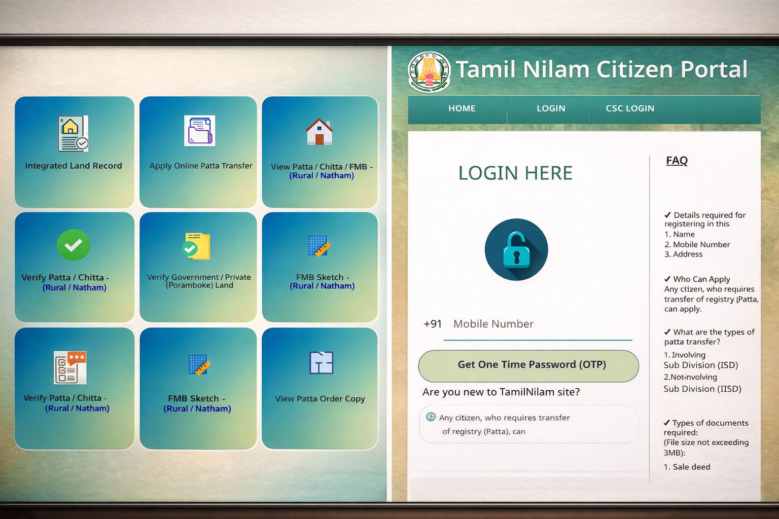 Tamil Nadu Launches Integrated Land Record and Patta Transfer History ...